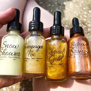 Scented Body Shimmer Oil /body Glow Oil/sparkly Oil/body Oil Glitter ...