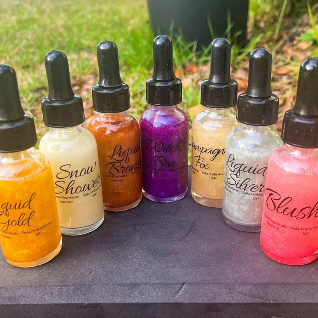 Scented Body Shimmer Oil /body Glow Oil/sparkly Oil/body Oil Glitter ...