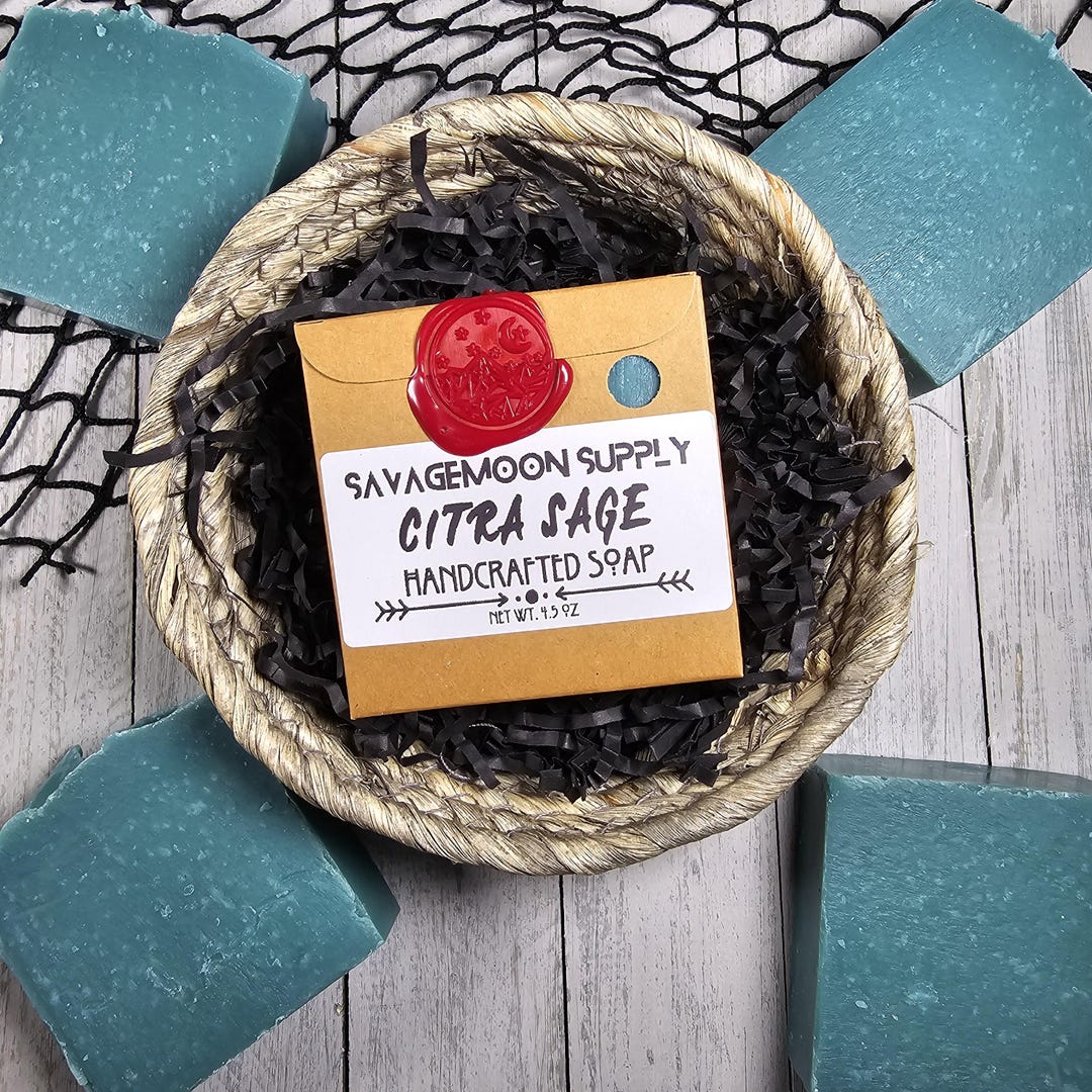 Citra Sage Handcrafted Soap, Cold Process, Grapefruit Scented, Clay Bar ...
