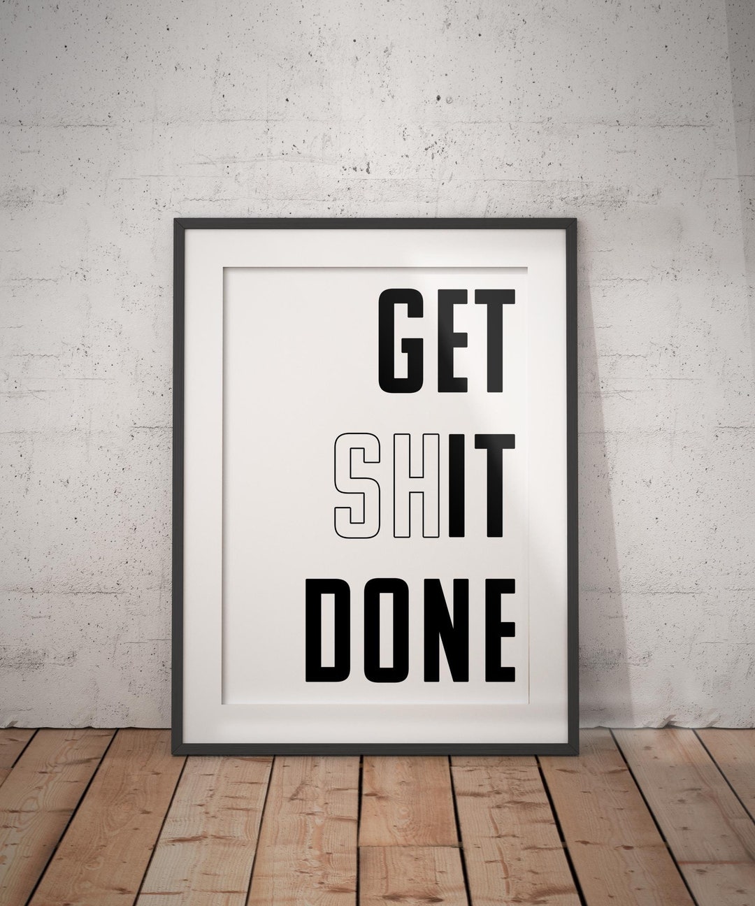Motivational "get It Done" Poster, Inspirational Wall Art, Home Office ...