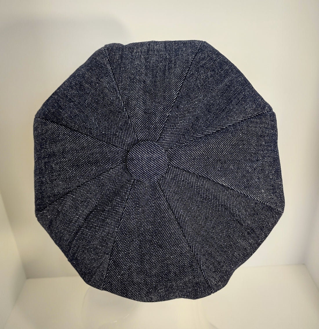 Deep Blue Denim Baker Boy Hat - Etsy