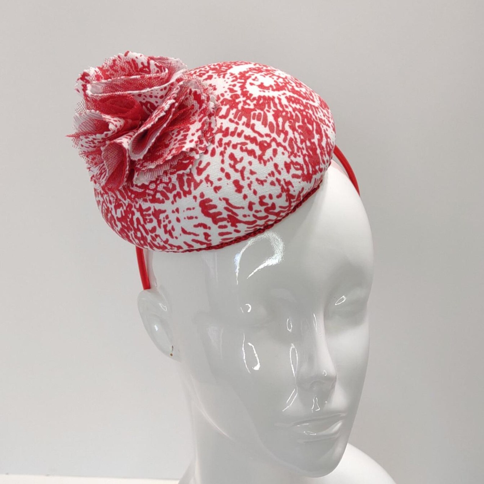 Little Red Button Hat Fascinator - Etsy