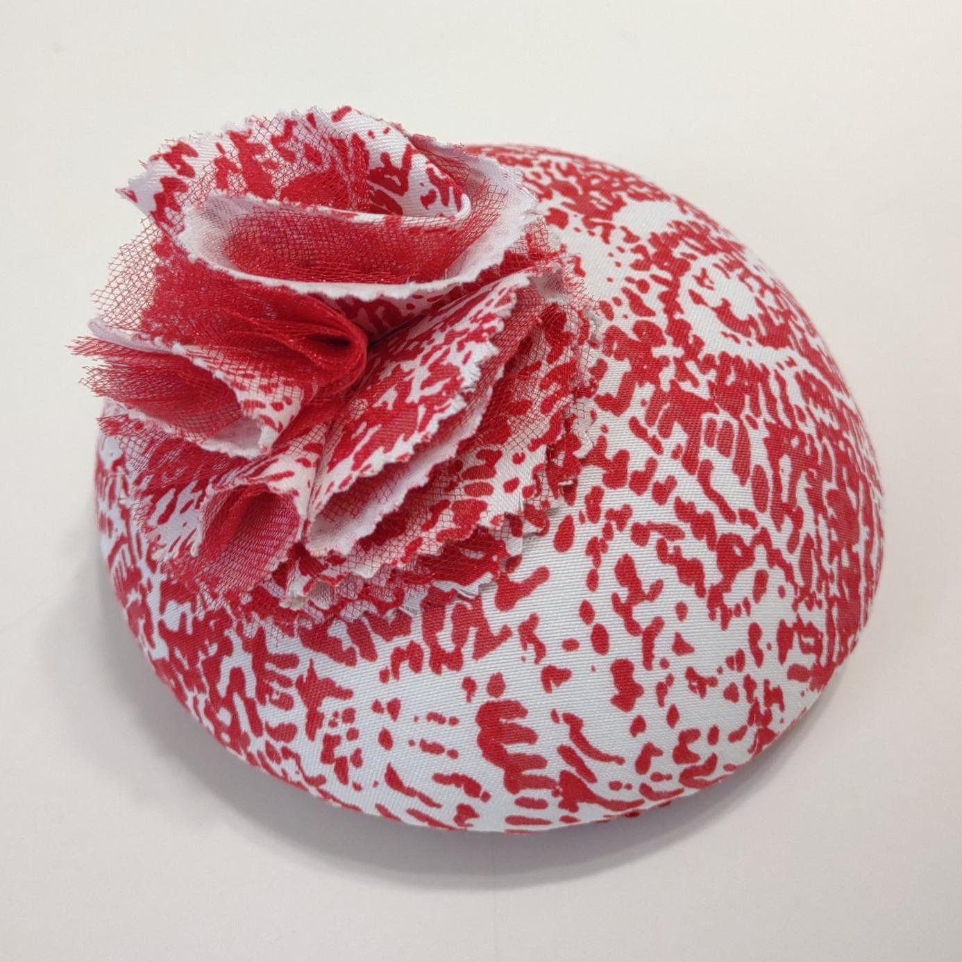 Little Red Button Hat Fascinator - Etsy