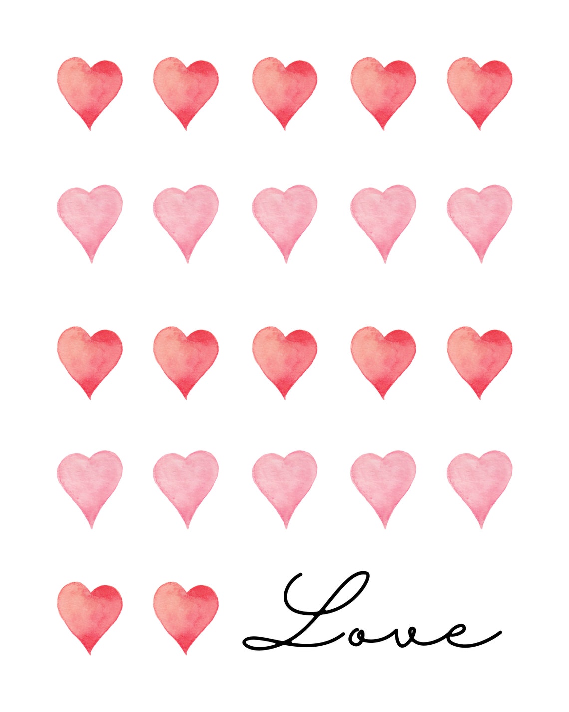 Love Heart Printable Sign Wall Art - Etsy