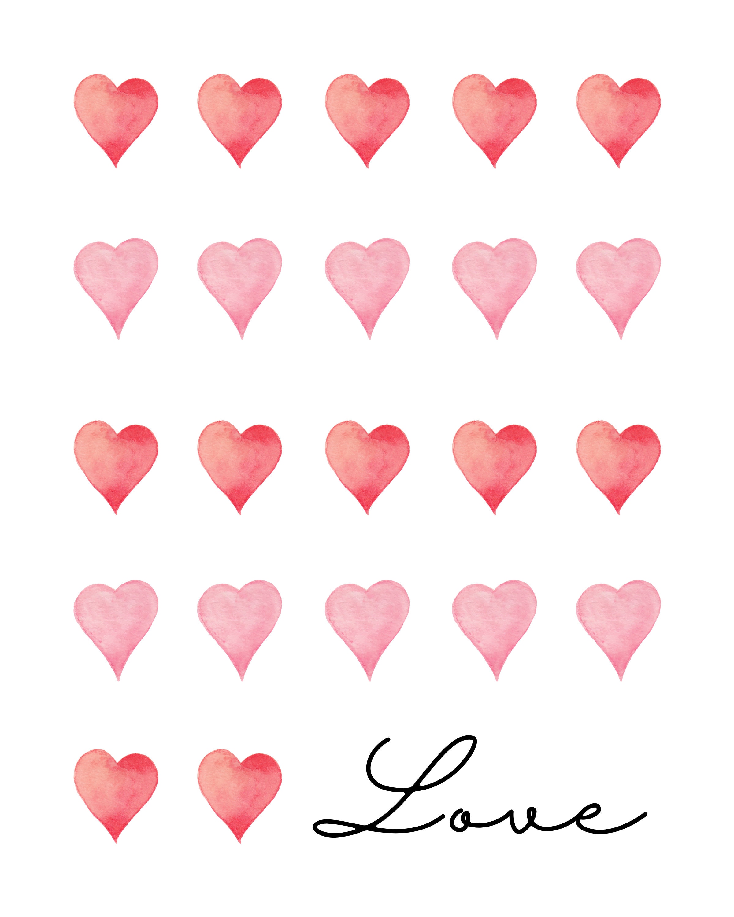 Love Heart Printable Sign Wall Art - Etsy