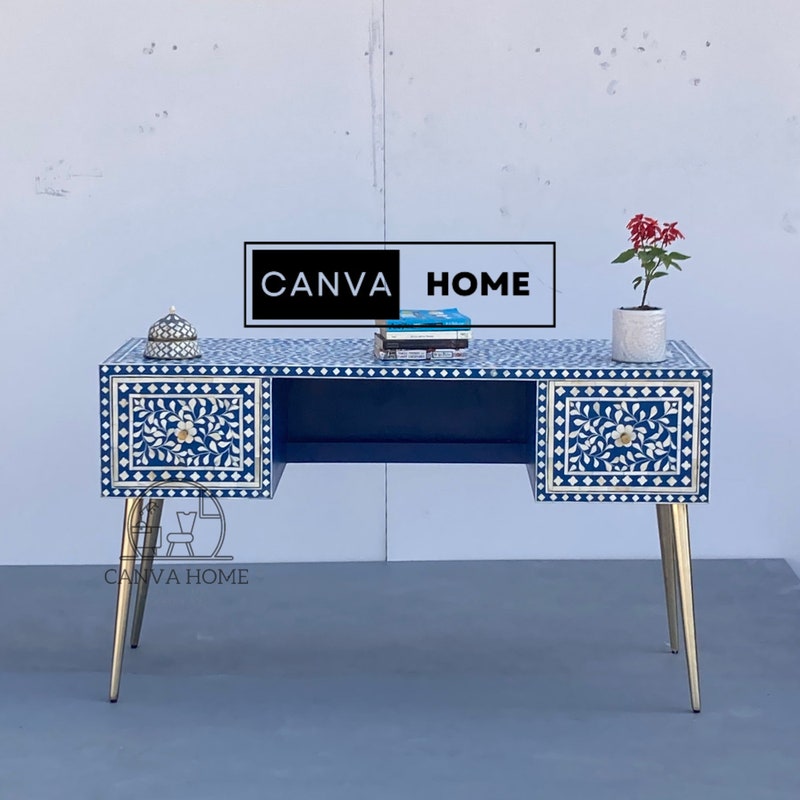 Bone Inlay Desk - Etsy