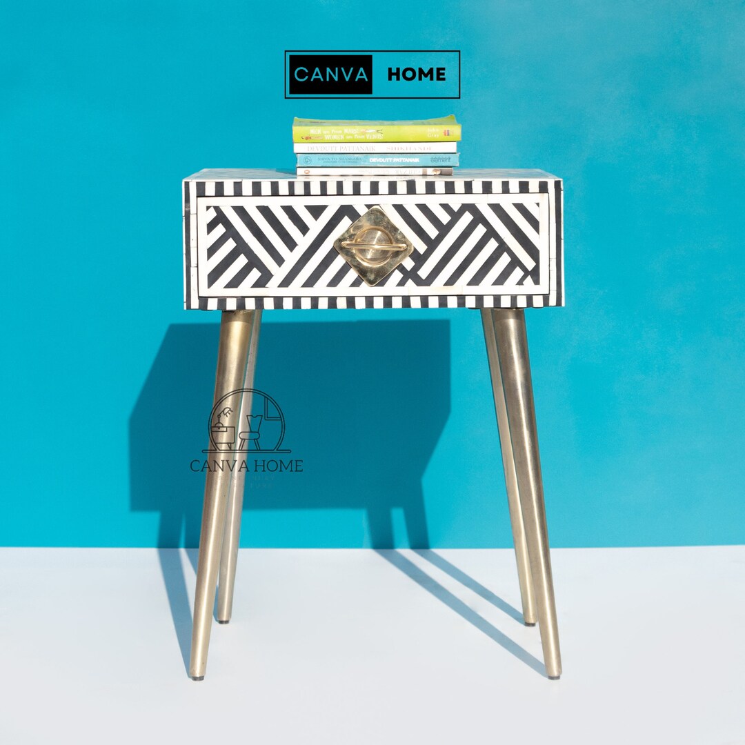 Handmade Bedside Table With Drawer, Modern Custom Night Stand, Bedside ...