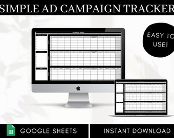Ad Campaign Tracker | Digital Planner Template | Advertising Tracker ...