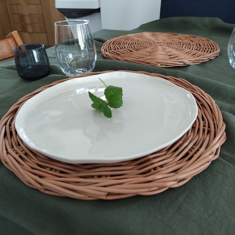 Round Wicker Placemats - Etsy