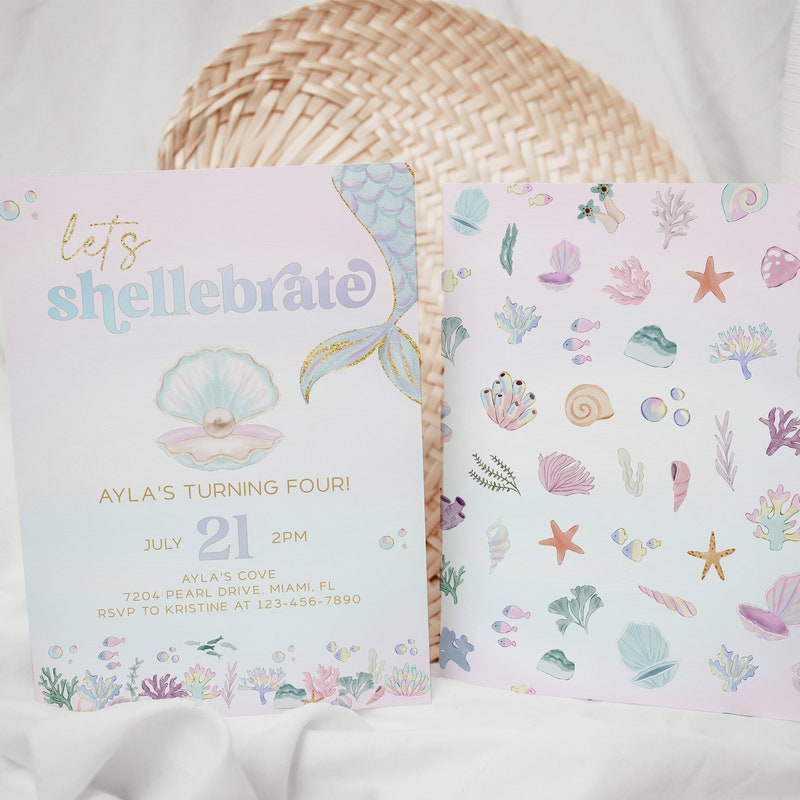 Shell Invitations - Etsy