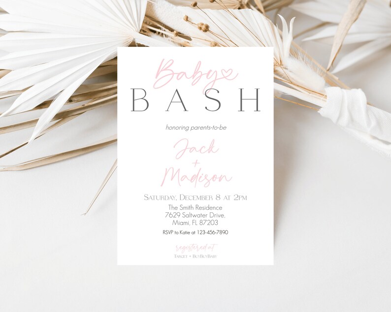 Editable Baby Bash Invitation Bundle Simple Invite - Etsy