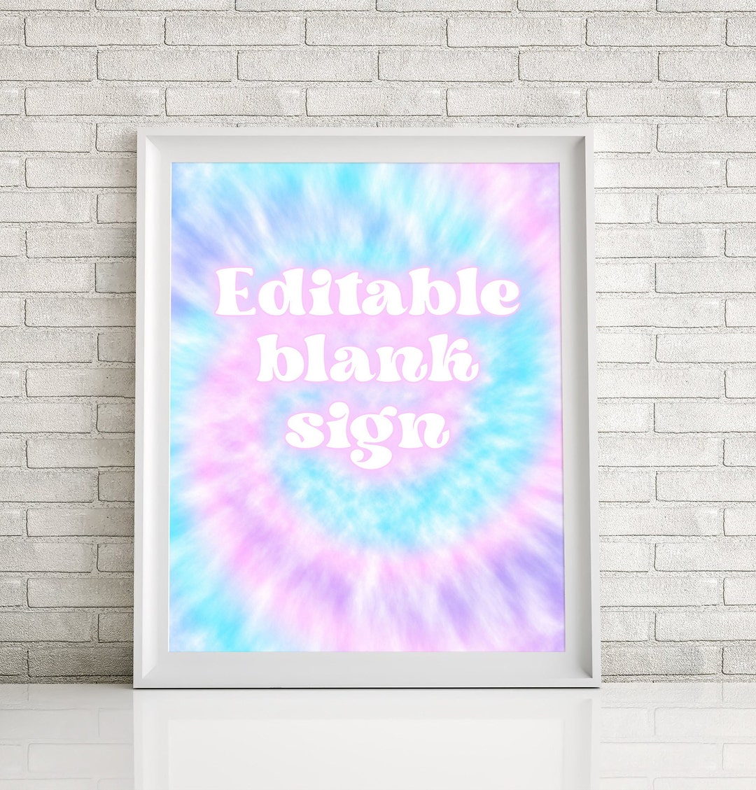 Tie Dye Birthday Party Blank Sign, Girl Tie Dye Table Decoration, Tie ...