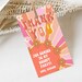 Groovy Birthday Favor Tag, Hippie Birthday Favor Tag, Rainbow Retro ...