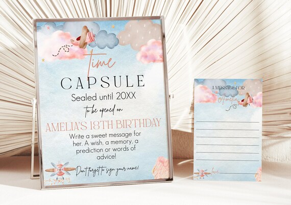 Editable Airplane Birthday Time Capsule Template How Fast - Etsy