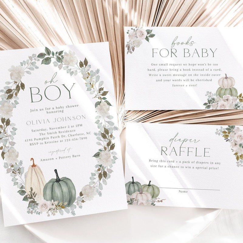 Pumpkin Baby Shower Invites - Etsy