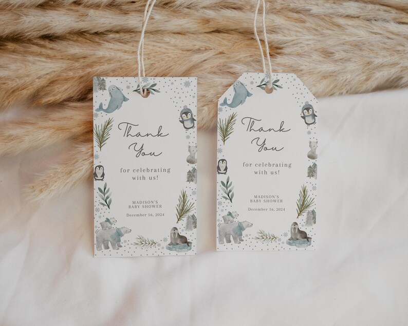 Editable Arctic Animals Baby Shower Welcome Sign (digital) BBS113 - Etsy