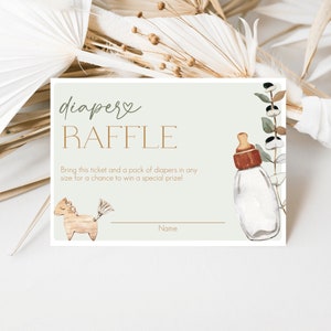 Editable Boy Baby Shower Invitation Set Template, Diaper Raffle, Book ...