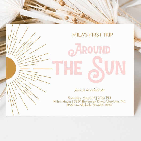 Sun Invitation - Etsy