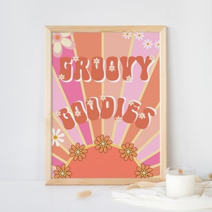 Birthday Groovy Goodies Sign, Hippie Birthday Groovy Goodies Sign ...