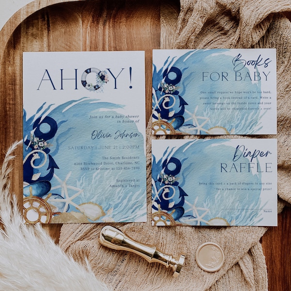 Ocean Life Baby Shower Invitation - Etsy