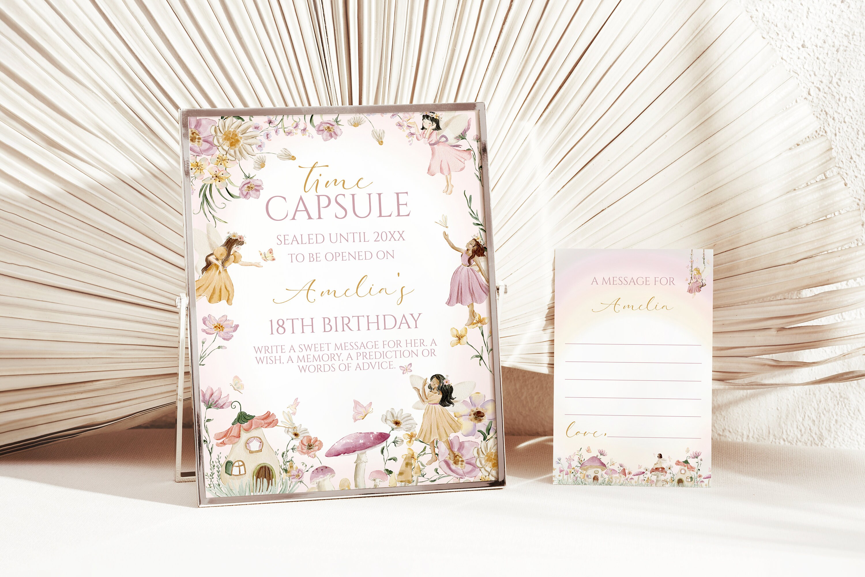 Editable Fairy Birthday Welcome Sign Enchanted Fairy Welcome - Etsy