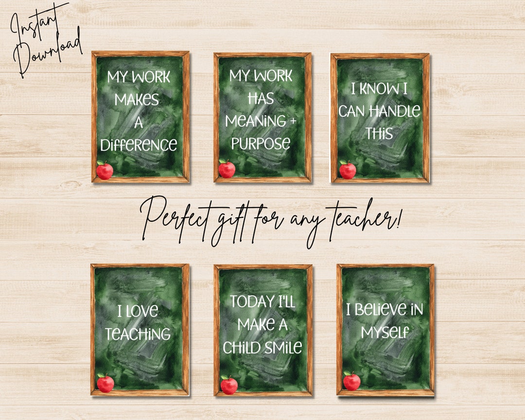 Teacher Affirmation Cards, Teacher Appreciation Gift, Teacher ...