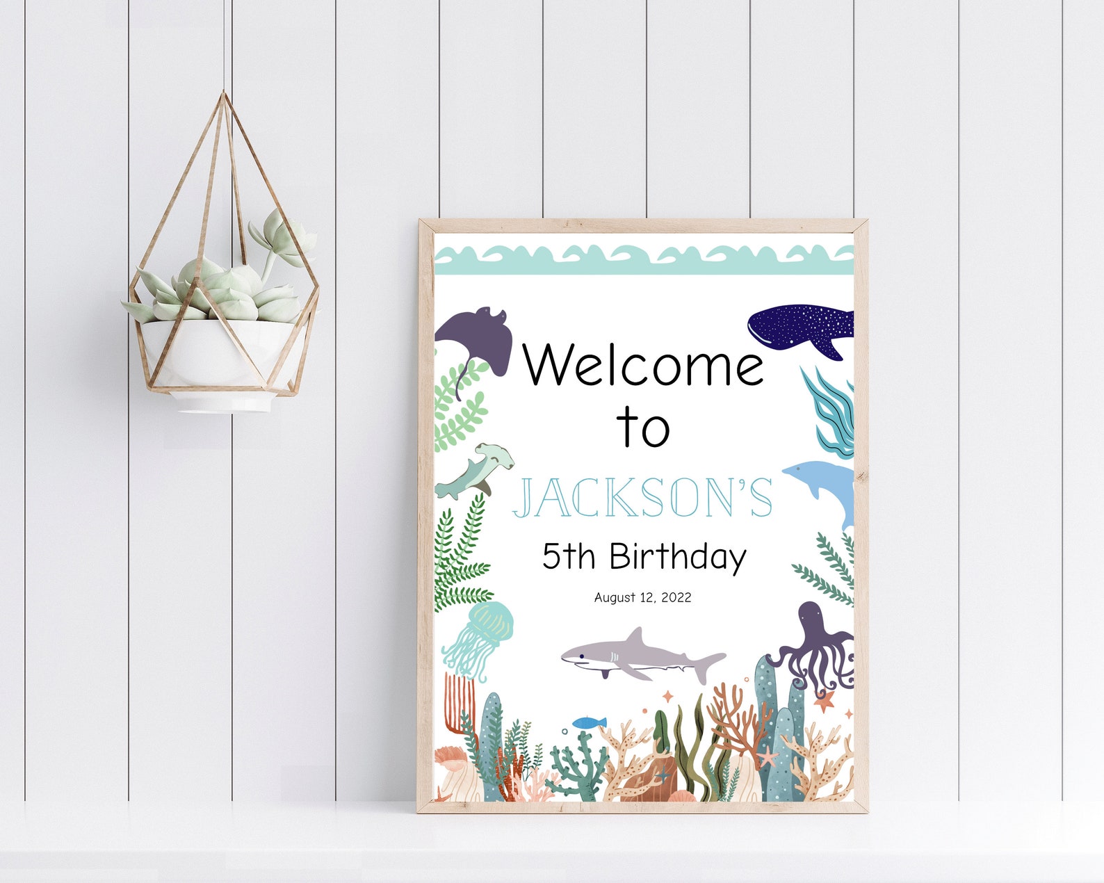 Editable Under the Sea Birthday Party Welcome Sign Printable - Etsy