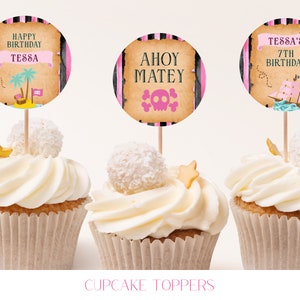 Editable Pirate Birthday Party Favor Tag, Pirate Ship Birthday Party ...