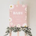 Editable Pink Daisy Baby Shower Welcome Sign, Bohemian Daisy Hello Baby ...