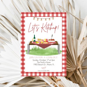 BBQ Cookout Invitation Template, Backyard BBQ, Barbeque Invitation, Get ...