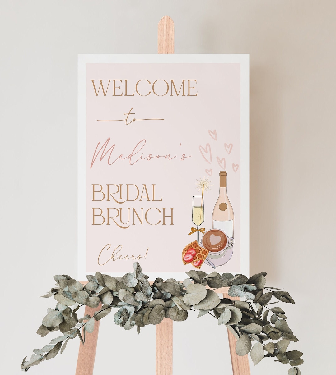 Bridal Brunch Welcome Sign Template, Editable (digital Download) - Etsy