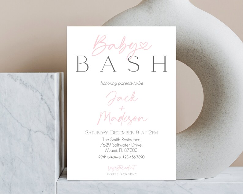 Editable Baby Bash Invitation Bundle Simple Invite - Etsy