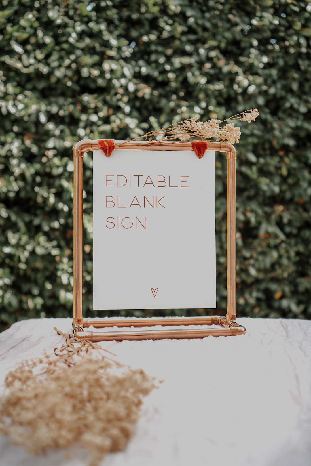 Minimalist Customizable Blank Sign, Simple Editable Blank Sign Template ...