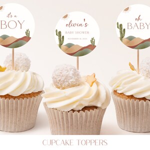 Boho Desert Baby Shower Game Set, Editable Cactus Theme (digital ...
