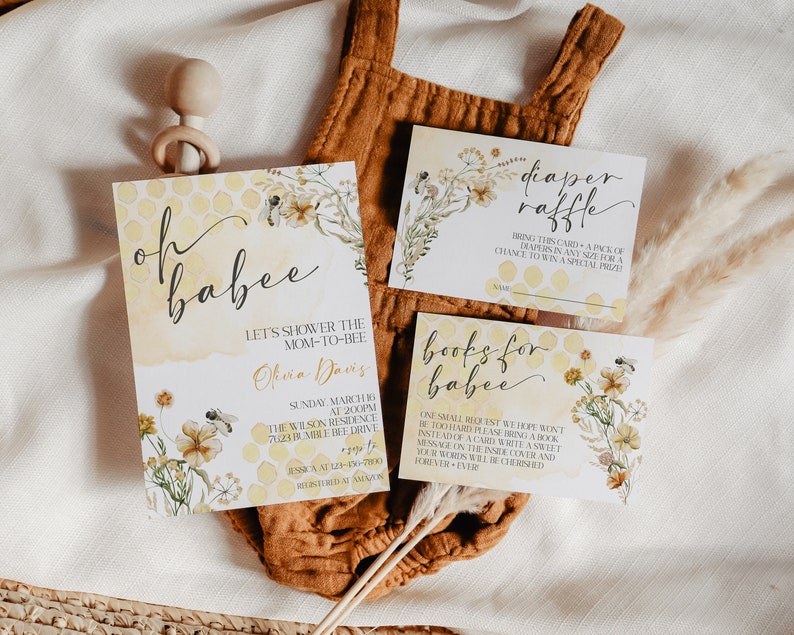 Editable Bee Honeycomb Blank Sign Template Wildflower Bee - Etsy