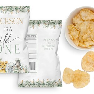 Editable Safari Animal Chip Wrapper, Jungle Party Animal Chip Bag ...