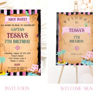 Editable Pirate Birthday Party Favor Tag, Pirate Ship Birthday Party ...