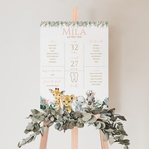 Editable Safari Animal Welcome Sign, Jungle Party Animal Welcome Poster ...