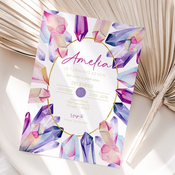 Geode Invitation - Etsy