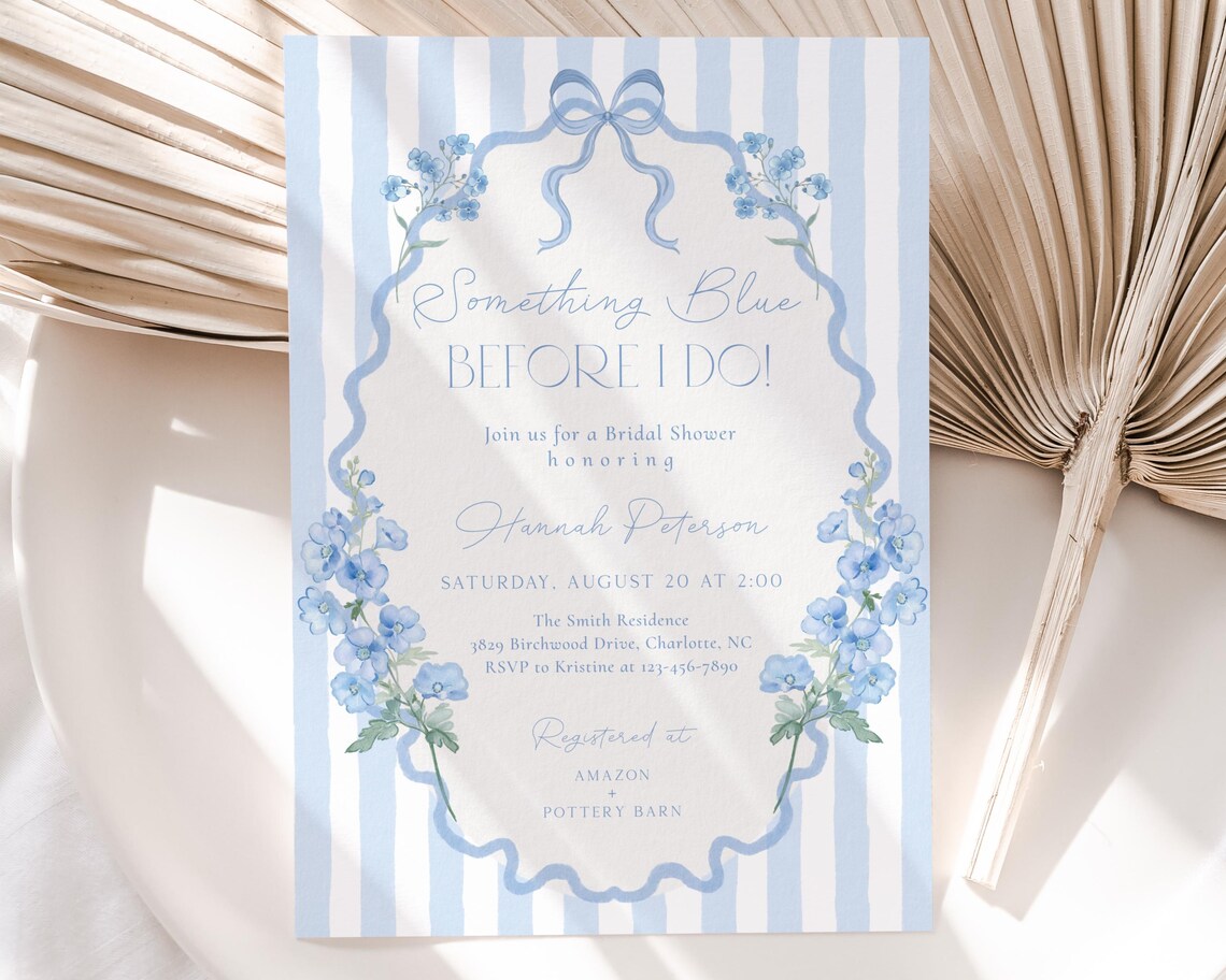 Vintage Blue Floral Welcome Sign Template, Vintage Blue Bow Entrance ...