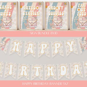 Editable Groovy One 12 Month Photo Banner, Printable Groovy 1st ...