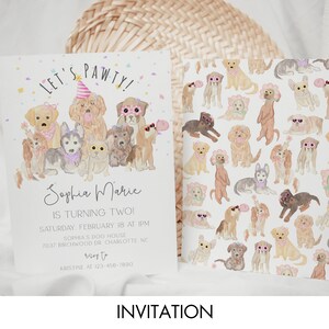 Editable Dog Birthday Party Welcome Sign, Girl Puppy Party Welcome ...