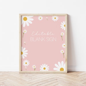 Editable Daisy Birthday Party Water Bottle Label, Boho Daisy 1st ...