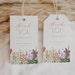 Editable Wildflower Favor Tag, Printable Floral Thank You Gift Tag ...