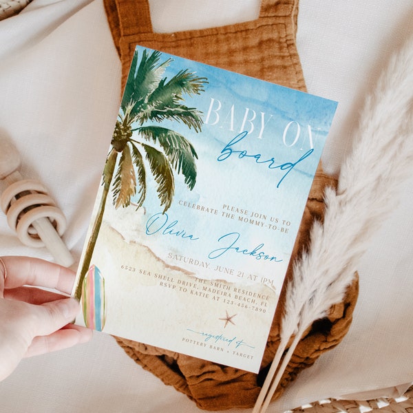 Beach Baby Shower Invitation - Etsy