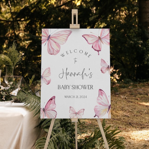 Pink Baby Shower Welcome Sign - Etsy