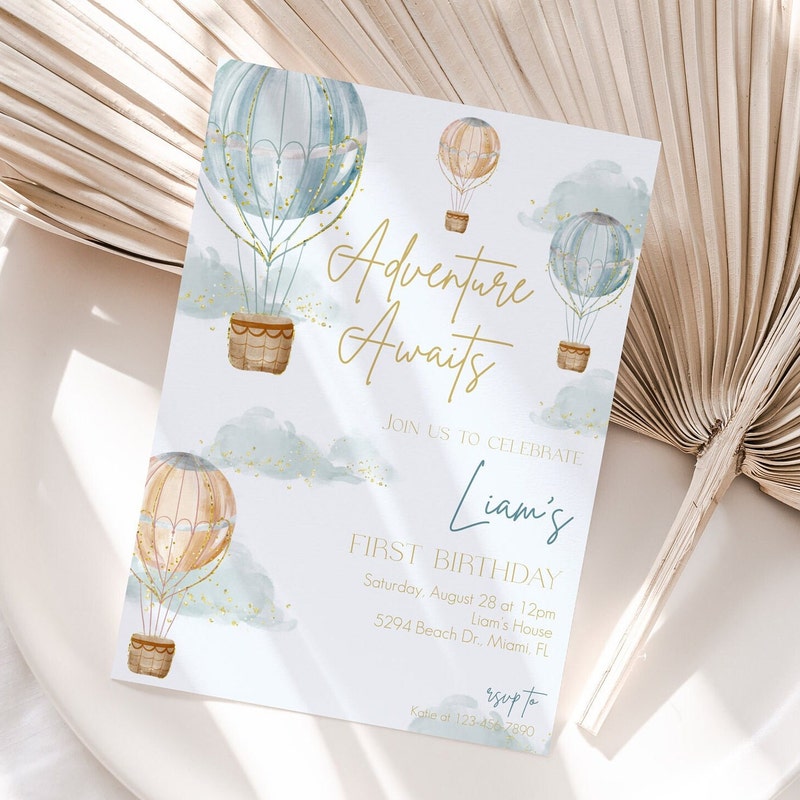 Balloon Invitation - Etsy