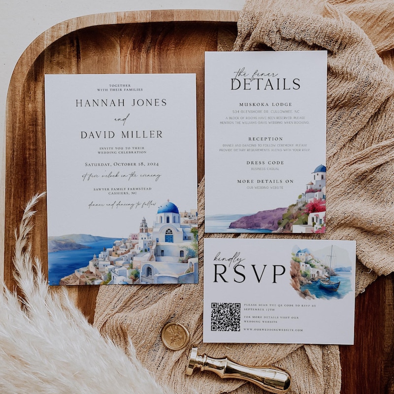 Greek Wedding Invitation - Etsy