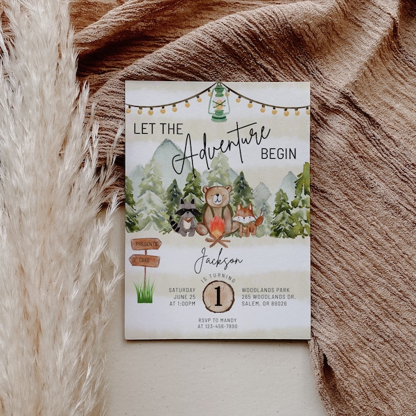 Woodland Birthday - Etsy