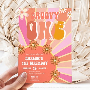 Groovy Birthday Favor Tag, Hippie Birthday Favor Tag, Rainbow Retro ...